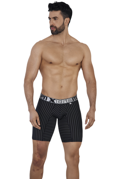 Xtremen Boxer Clasico Largo - Rayas TIZA Microfibre Black – TBOSA